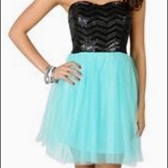 Deb | Dresses | Deb Sequin Strapless Formal Dress | Poshmark